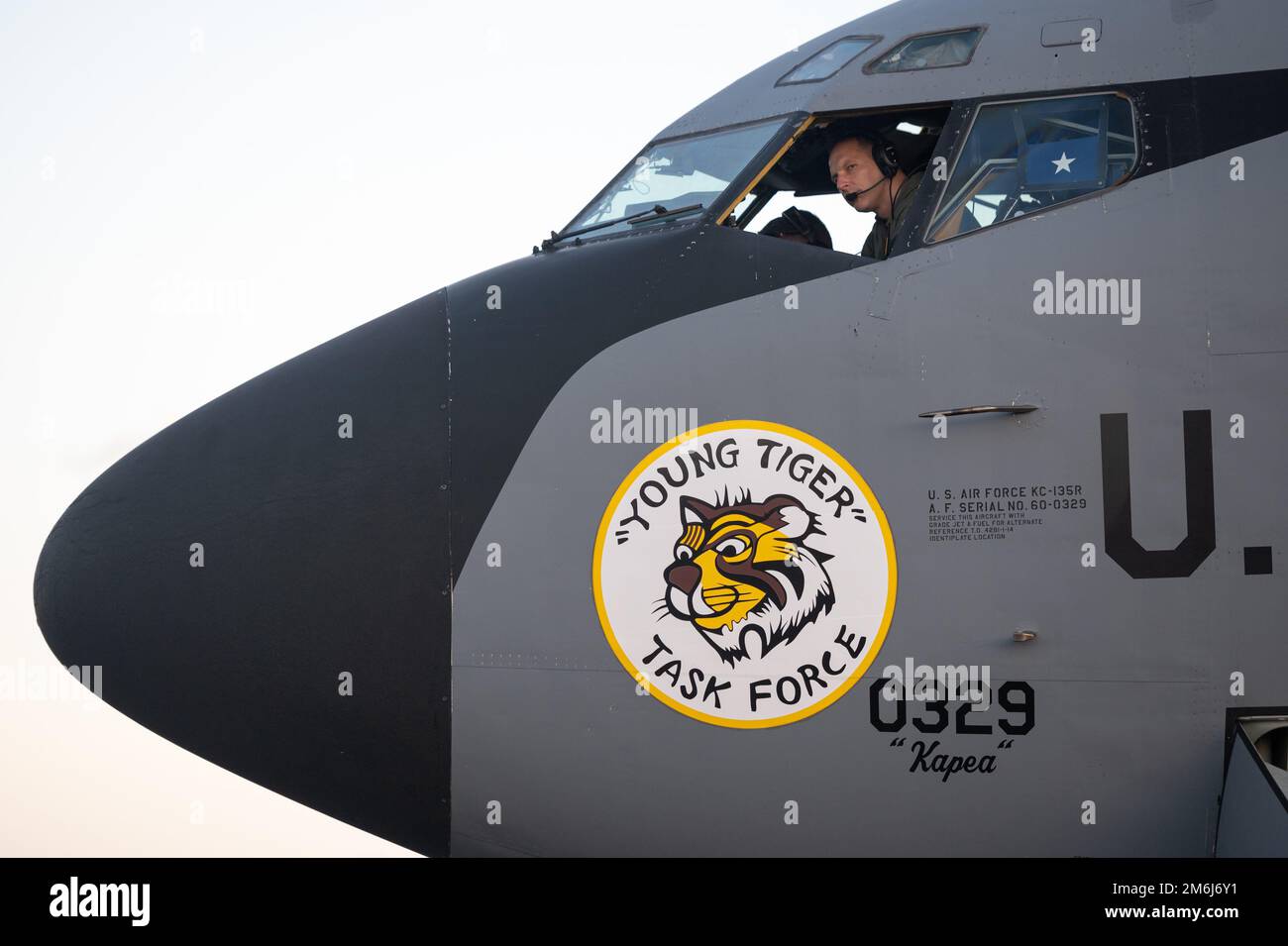 Lt. Col. Kelly Church, 203rd Air Refueling Squadron commander, prepares ...