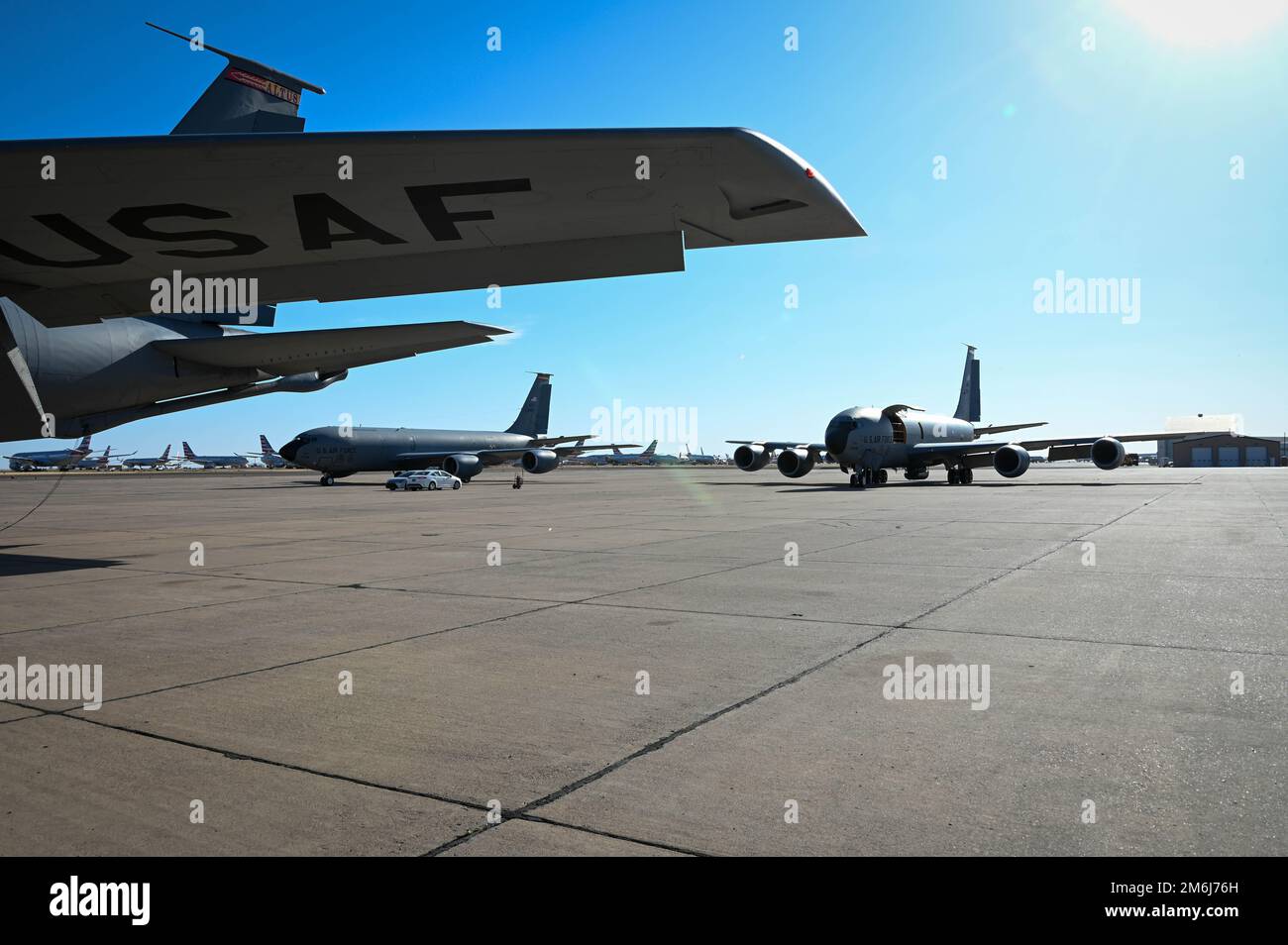 A group of three KC-135 Stratotankers from the 54th Air Refueling ...