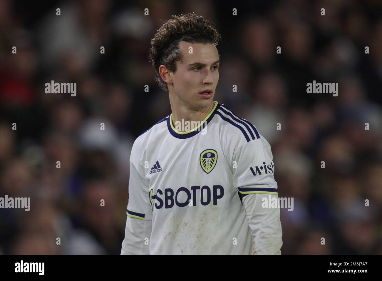 Brenden Aaronson #7 of Leeds United during the Premier League match ...
