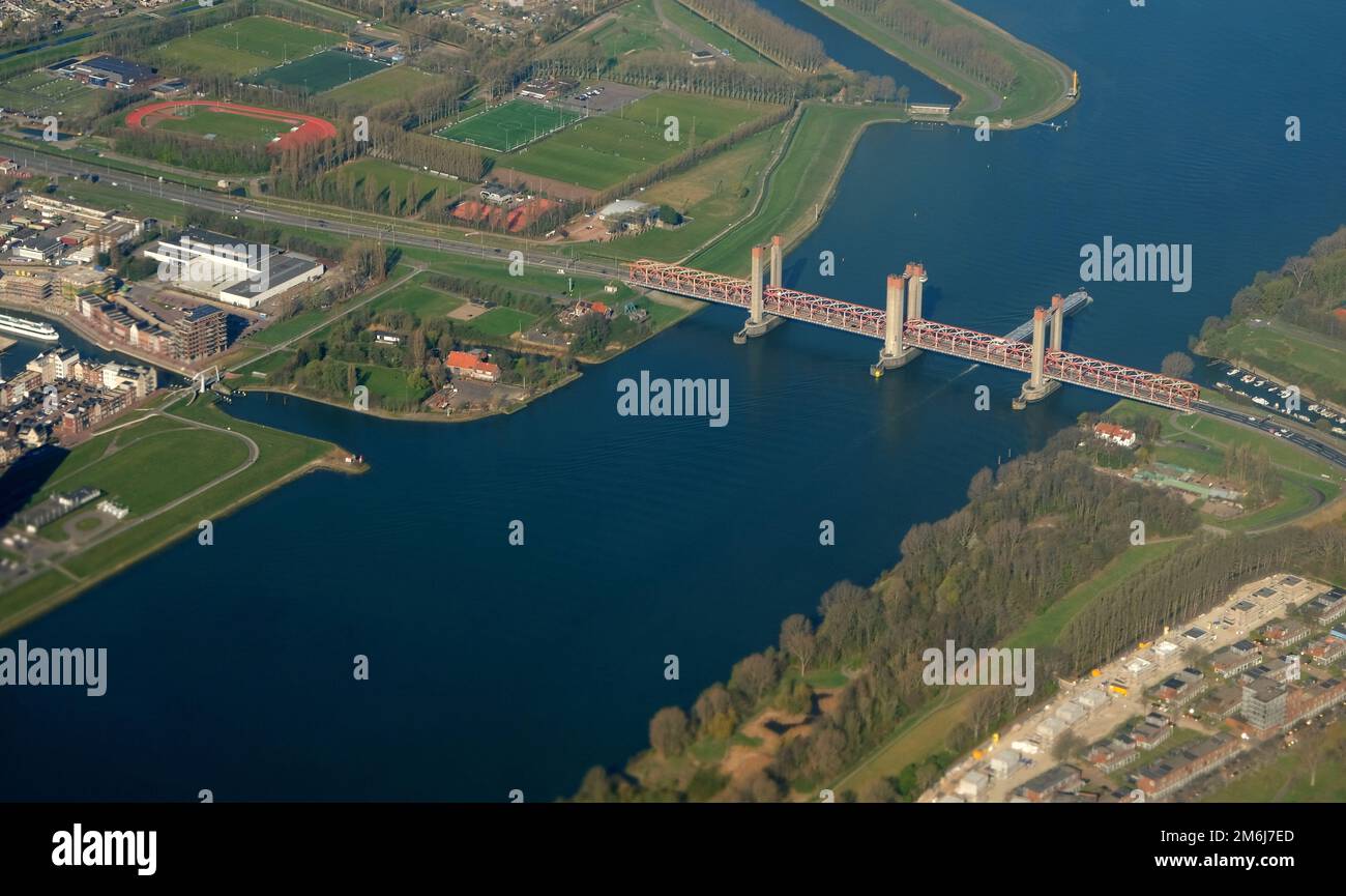 Arial view of the city of rotterdam from plane Stock Photo - Alamy
