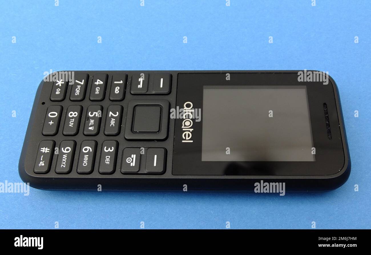 Vintage Alcatel monoblock mobile phone Stock Photo - Alamy