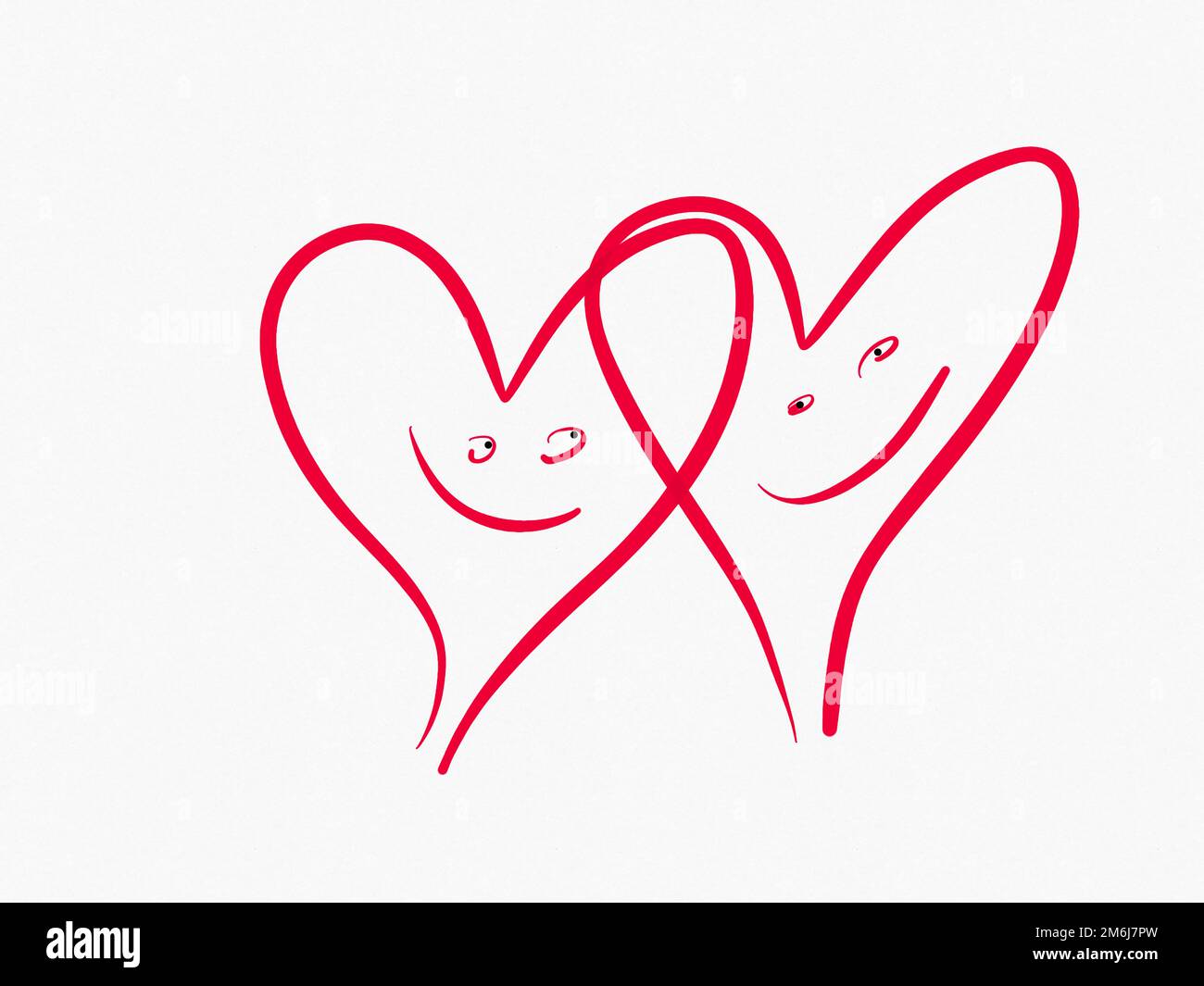 Two hearts logo hi-res stock photography and images - Alamy