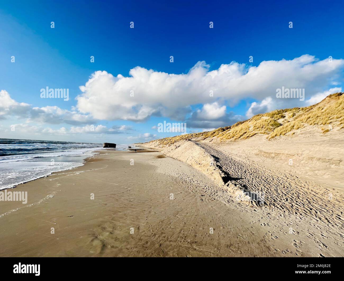 Sandy beach on the Danish North Sea Stock Photo - Alamy