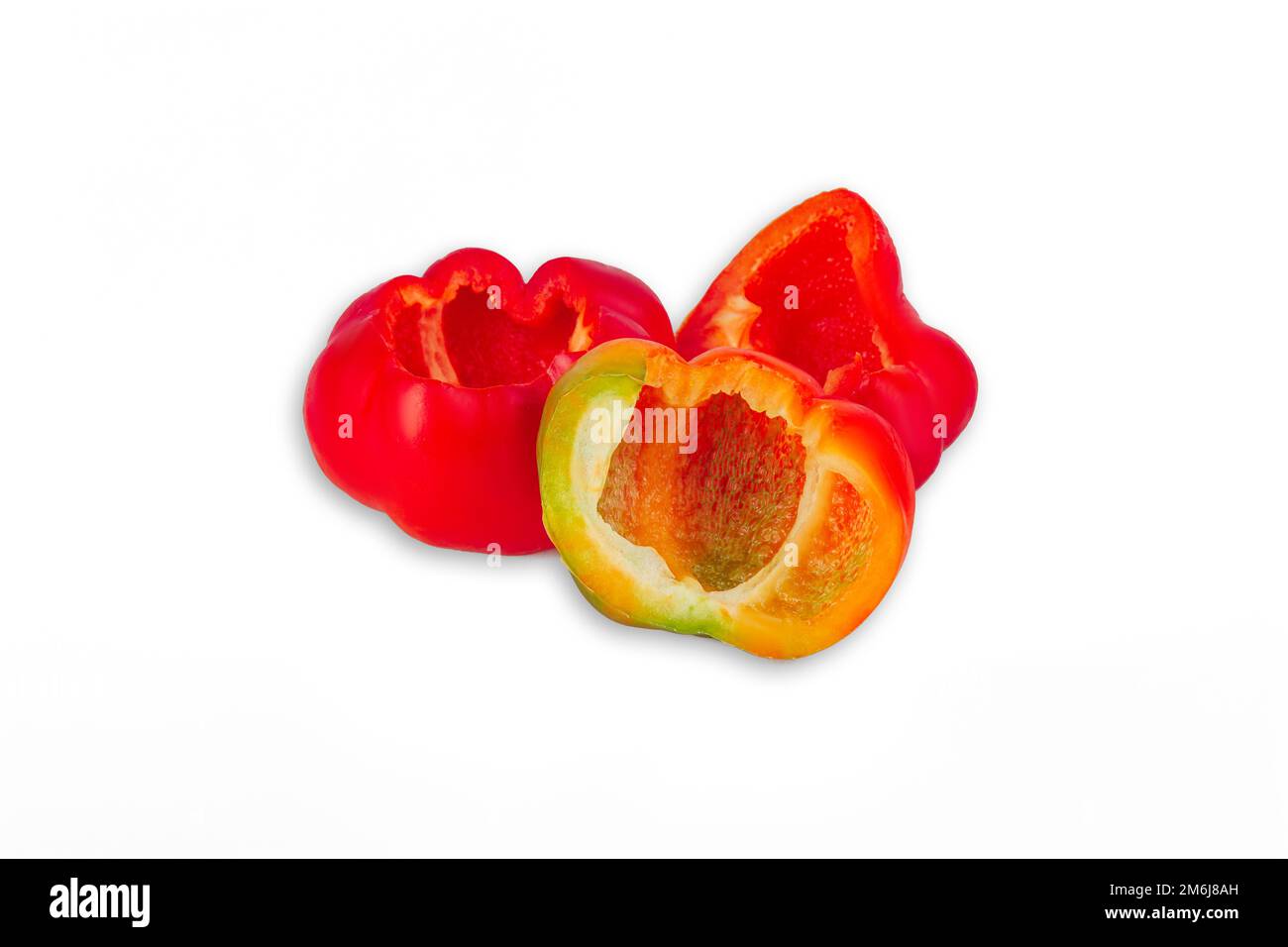 Paprika. Red pepper. Isolated on white background. Sweet red pepper ...
