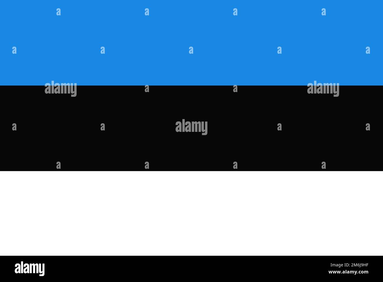 The blue, black and white flag of Estonia Stock Photo - Alamy