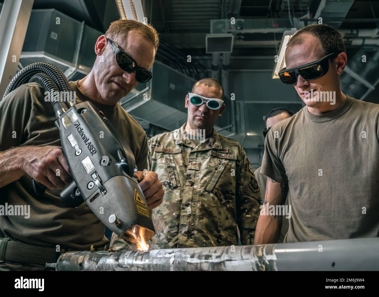 U.S. Air Force Col. Benjamin Jonsson, left, 6th Air Refueling Wing ...