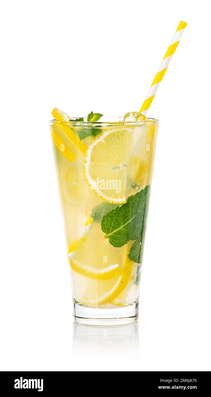 Glass of fresh lemonade Stock Photo - Alamy