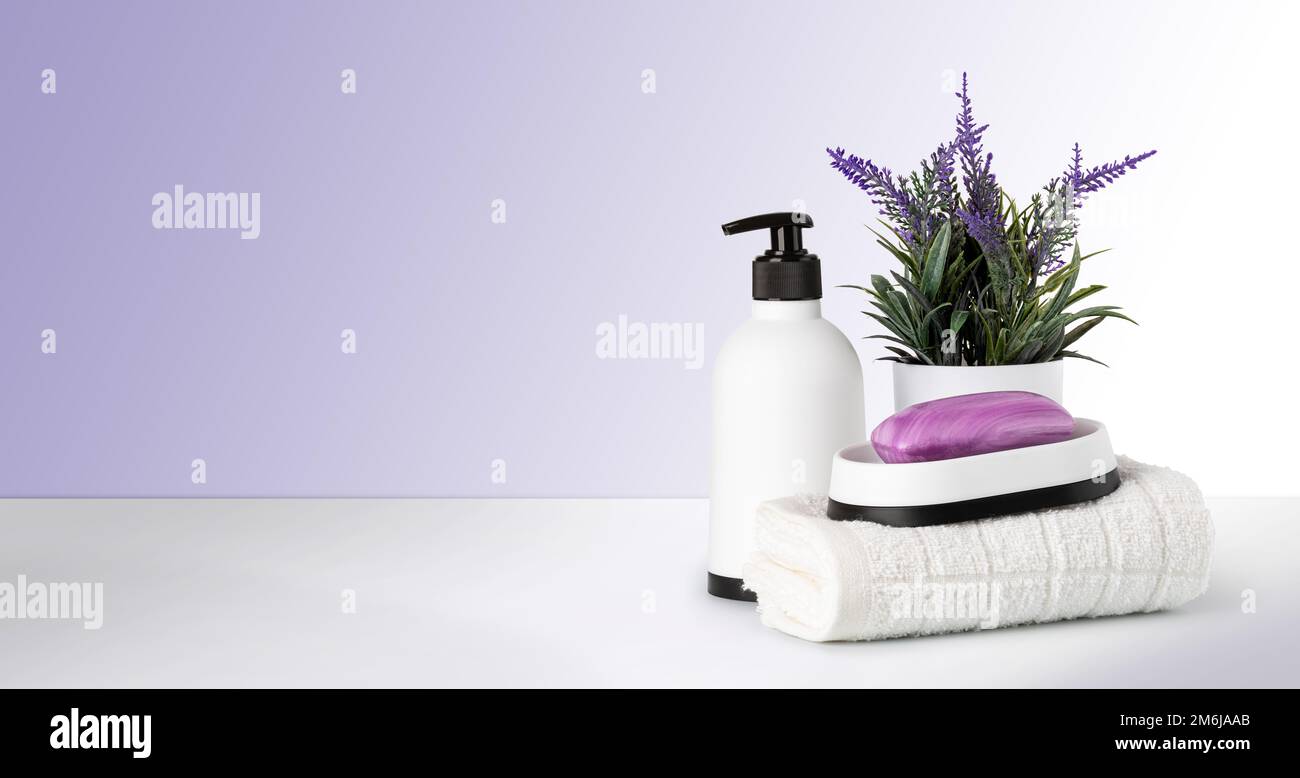 Soap towel hygiene product hi-res stock photography and images - Alamy