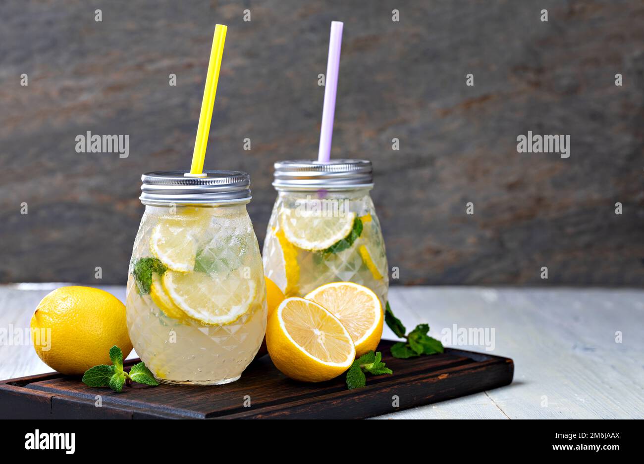 Glass fresh lemonade hi-res stock photography and images - Alamy