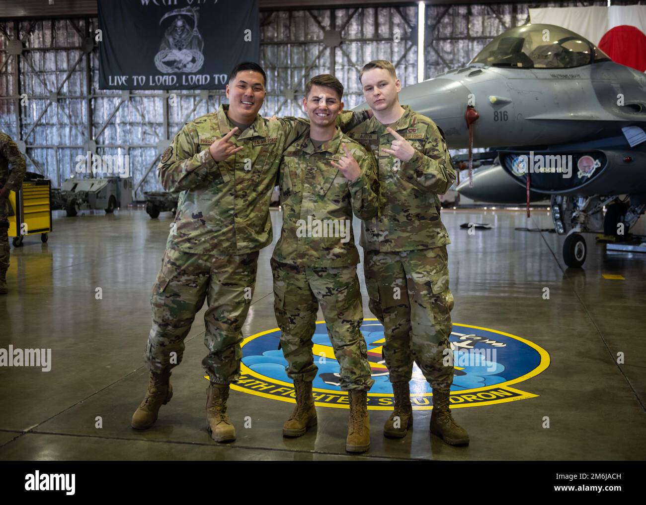 U.S. Air Force Staff Sgt. Anferne Phrachansiri (left), 14th Aircraft ...