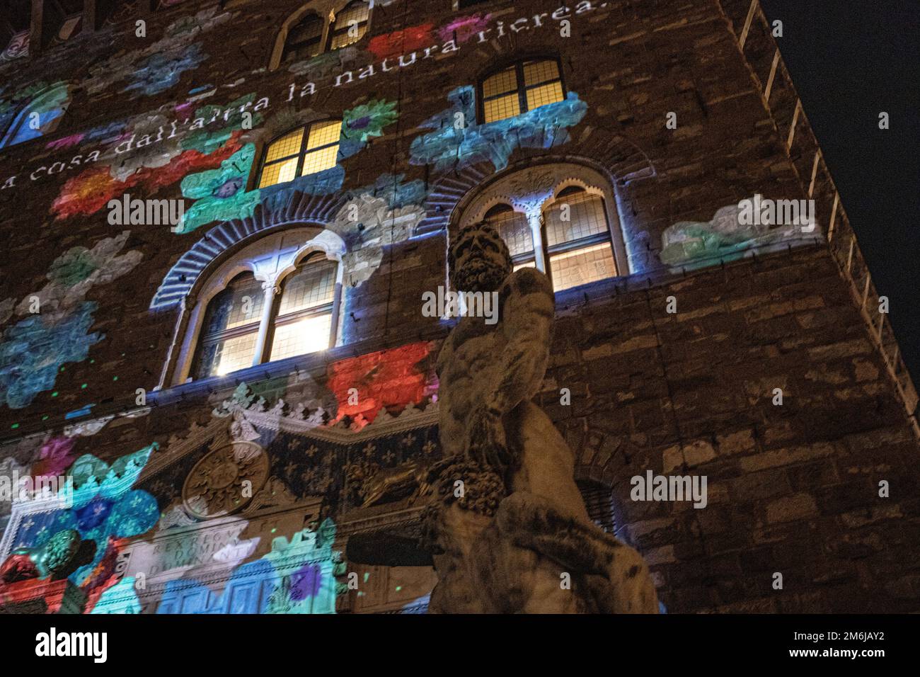 Palazzo Vecchio Green Line Florence Stock Photo - Alamy