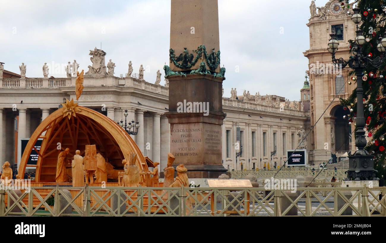 Vatican City, Holy See - Christmas Nativity scene in the Vatican at ...