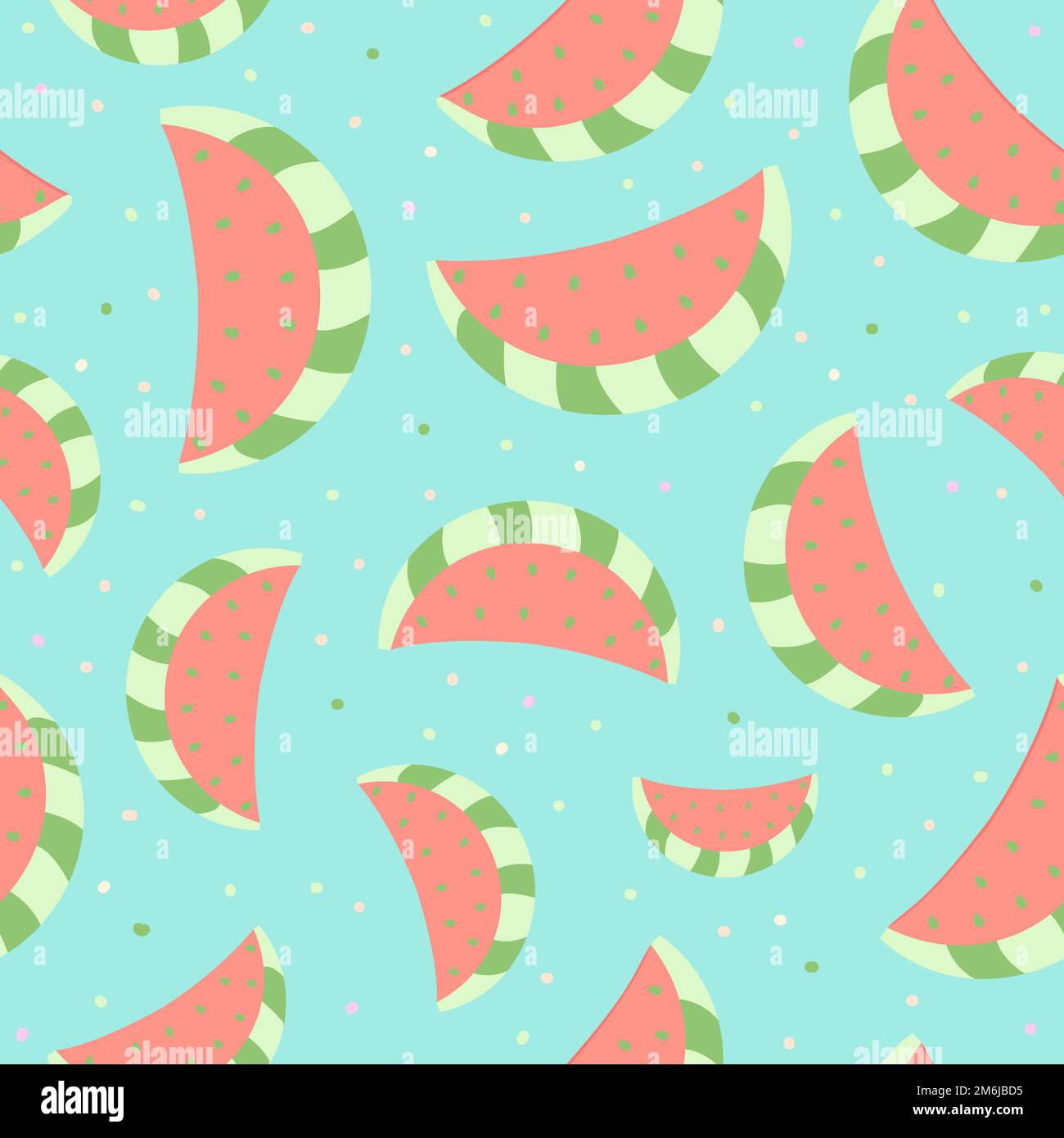 Cute Watermelon pattern in Doodle style Stock Photo - Alamy