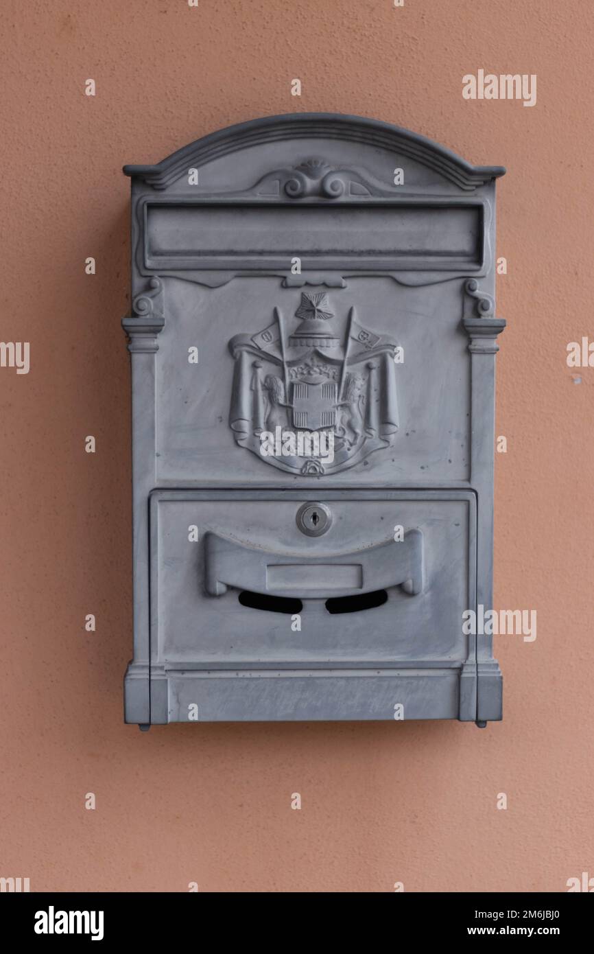 Typical Italian mailbox made of aluminium metal Stock Photo - Alamy