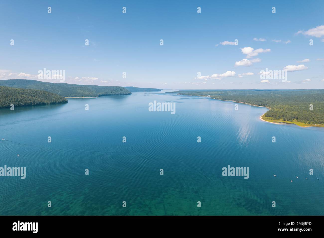 The Angara River is a major river in Siberia leaving Lake Baikal near ...