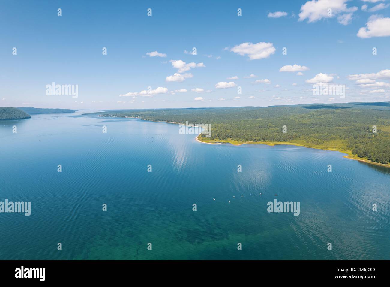The Angara River is a major river in Siberia leaving Lake Baikal near ...