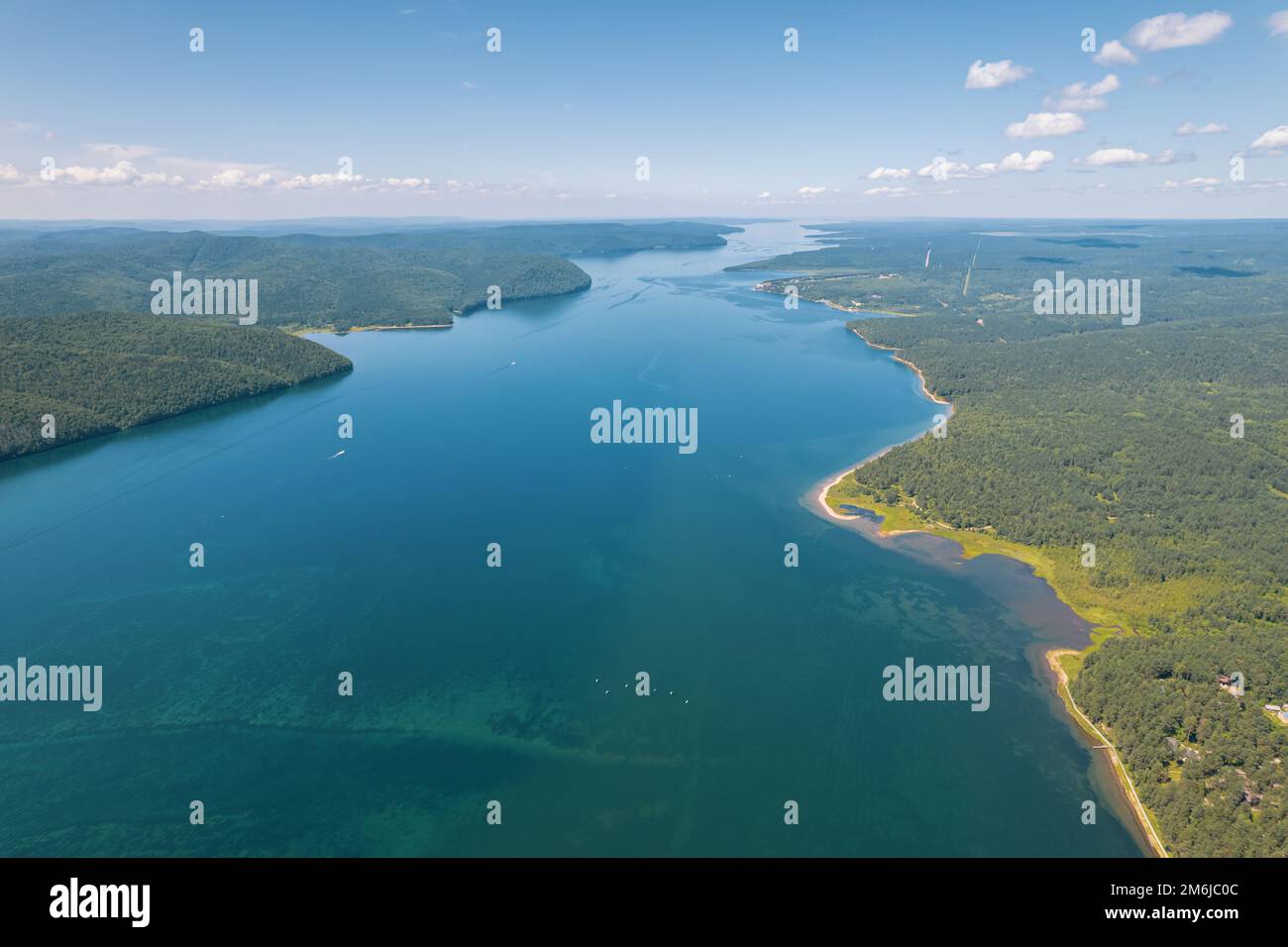 The Angara River is a major river in Siberia leaving Lake Baikal near ...