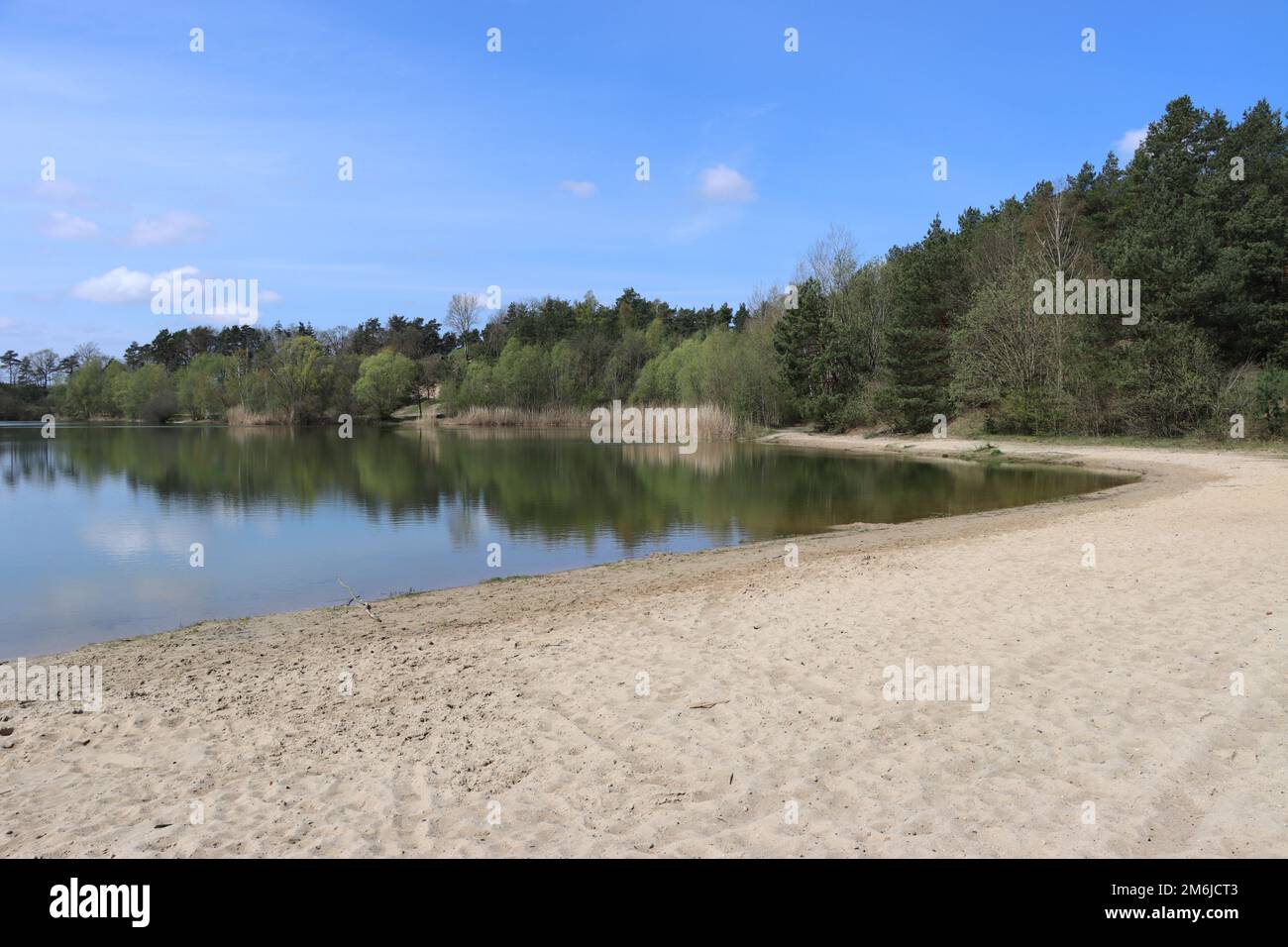 Former open pit mine, now recreation area Stock Photo - Alamy