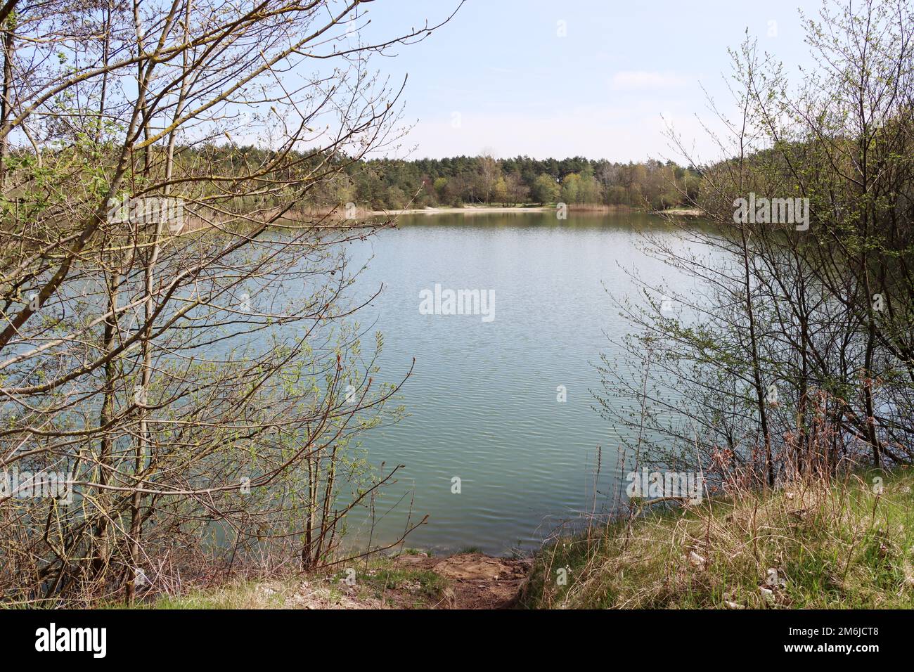 Former open pit mine, now recreation area Stock Photo - Alamy