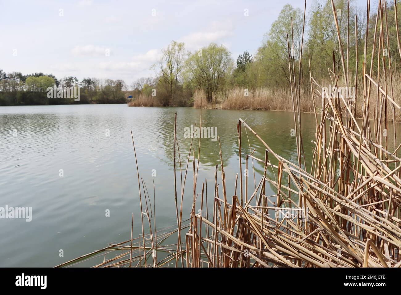 Former open pit mine, now recreation area Stock Photo - Alamy