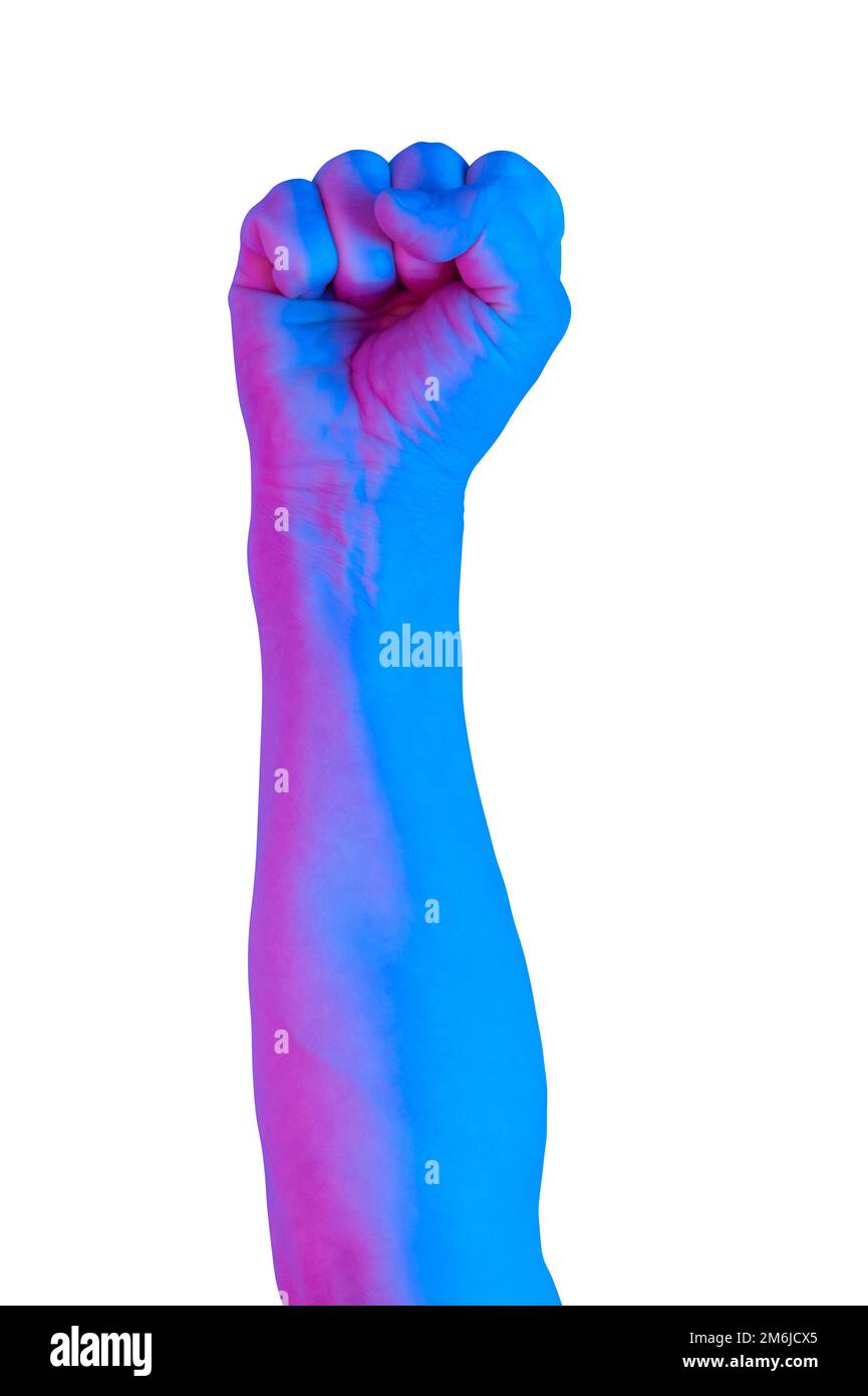 Humans fist isolated on white background for posters, banners ...