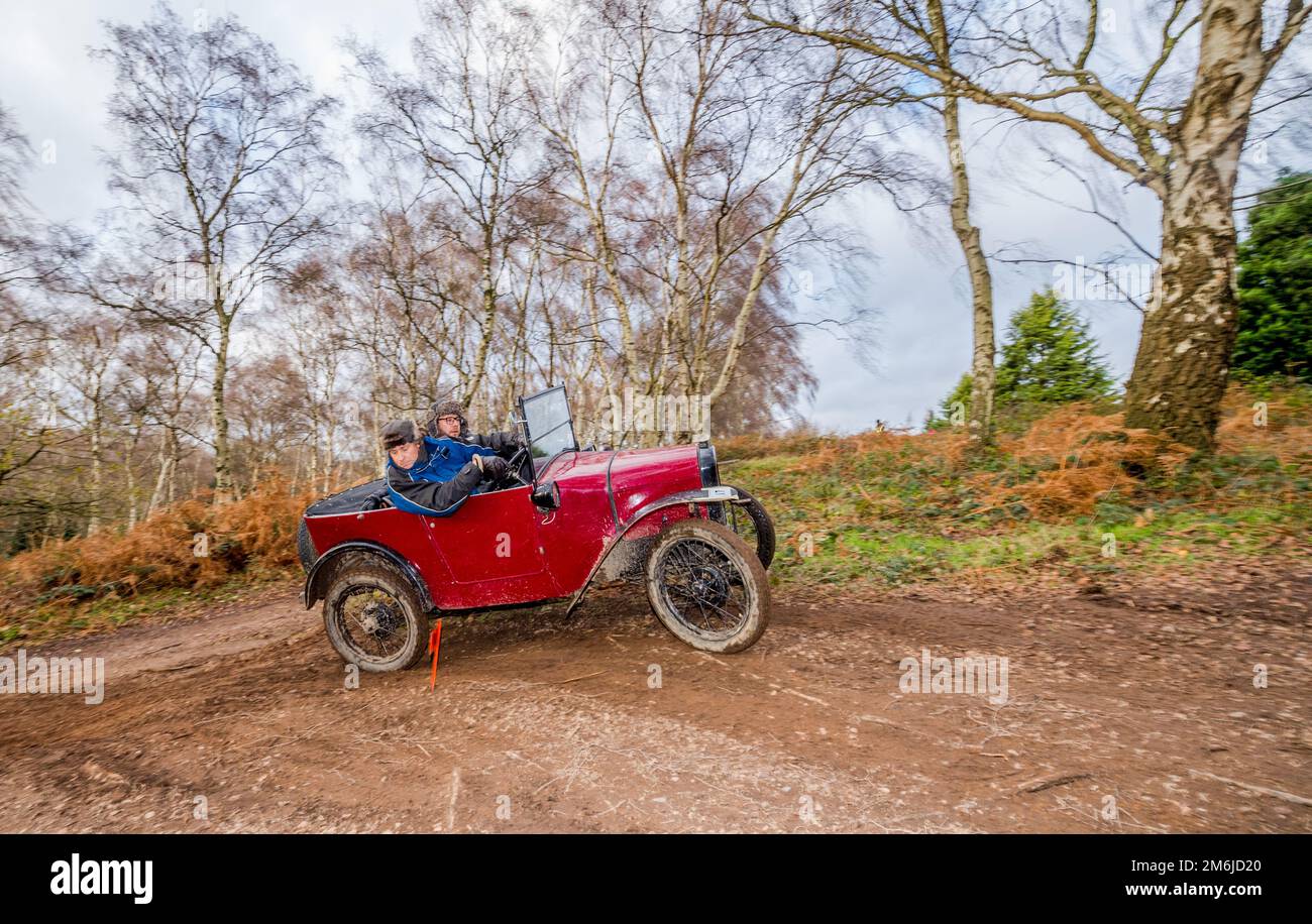 The Pre War Austin 7 car club members taking part in the Dave Wilcox ...