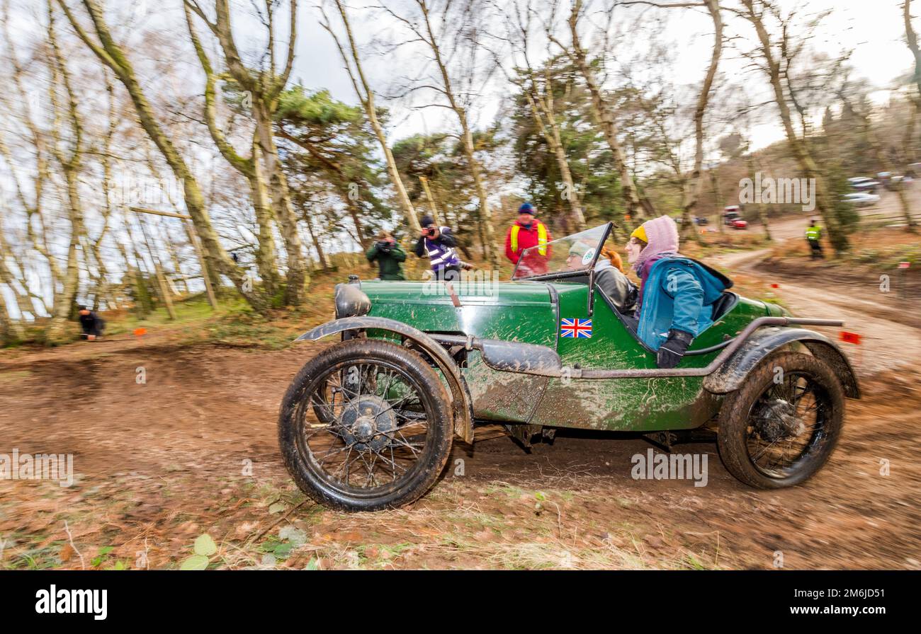 The Pre War Austin 7 car club members taking part in the Dave Wilcox ...