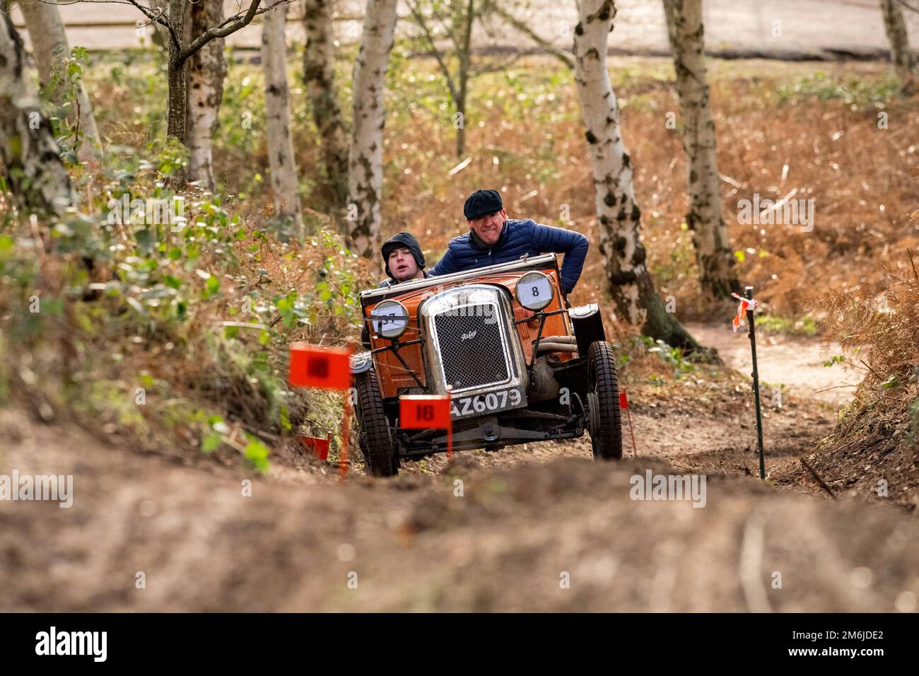 The Pre War Austin 7 car club members taking part in the Dave Wilcox ...