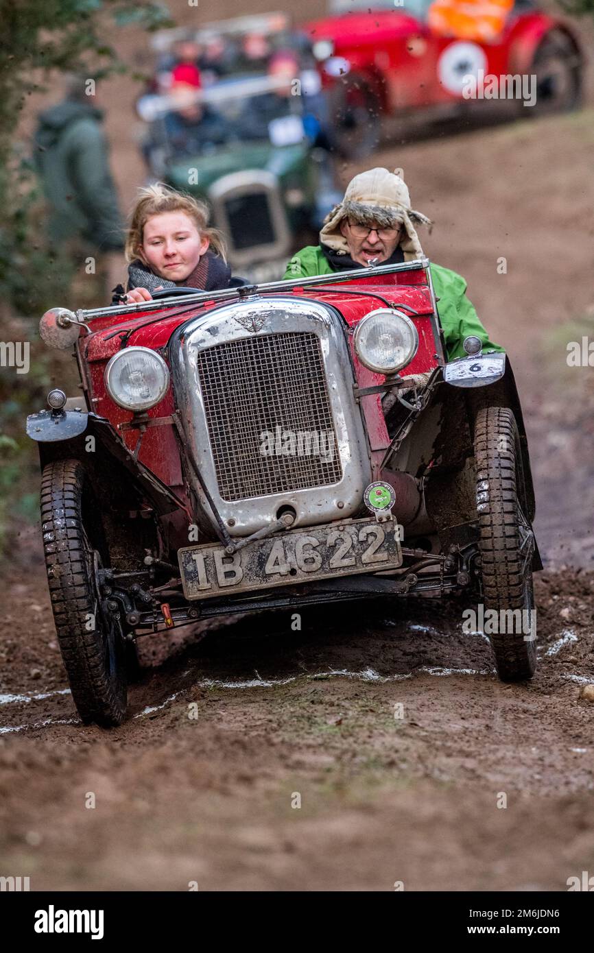 The Pre War Austin 7 car club members taking part in the Dave Wilcox ...