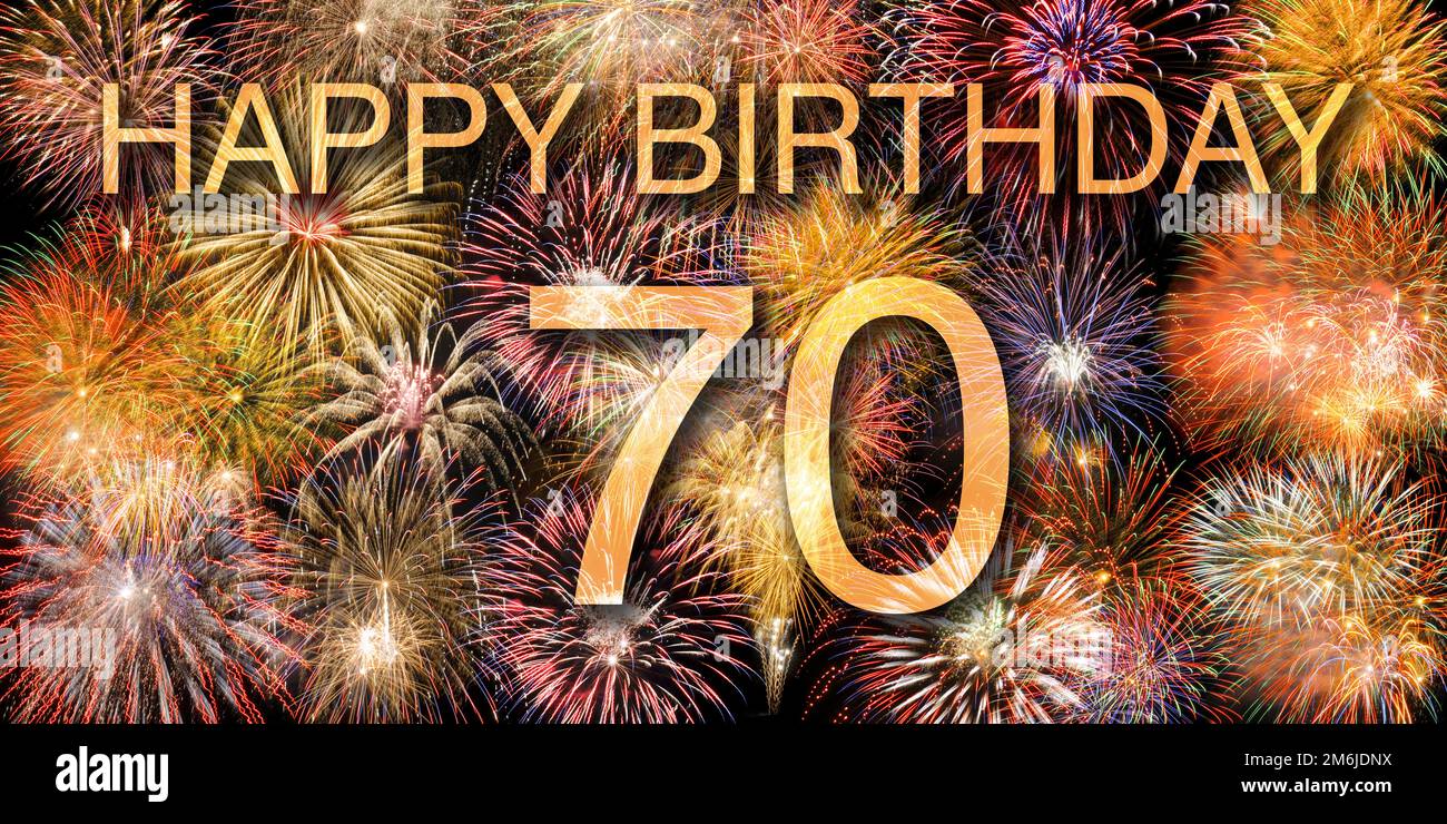 Congratulations on 70th birthday Stock Photo - Alamy