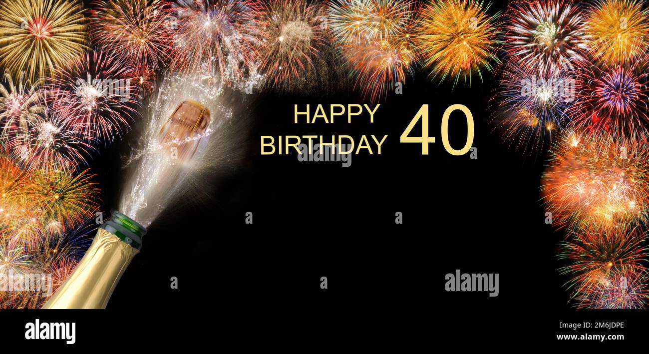 Happy 40th birthday hi-res stock photography and images - Alamy