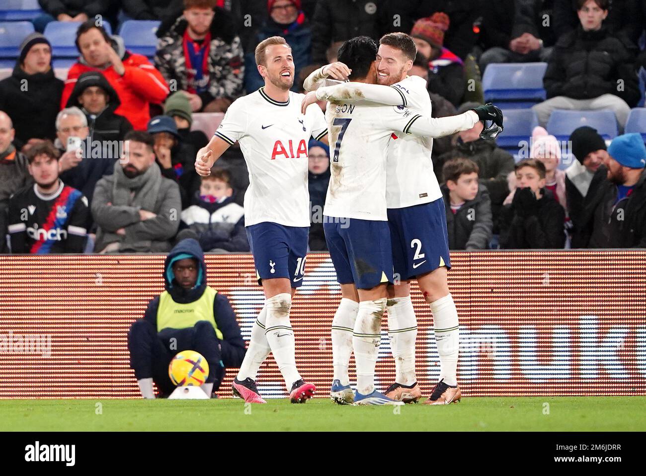 Tottenham Hotspur's Matt Doherty (right) celebrates scoring their side ...