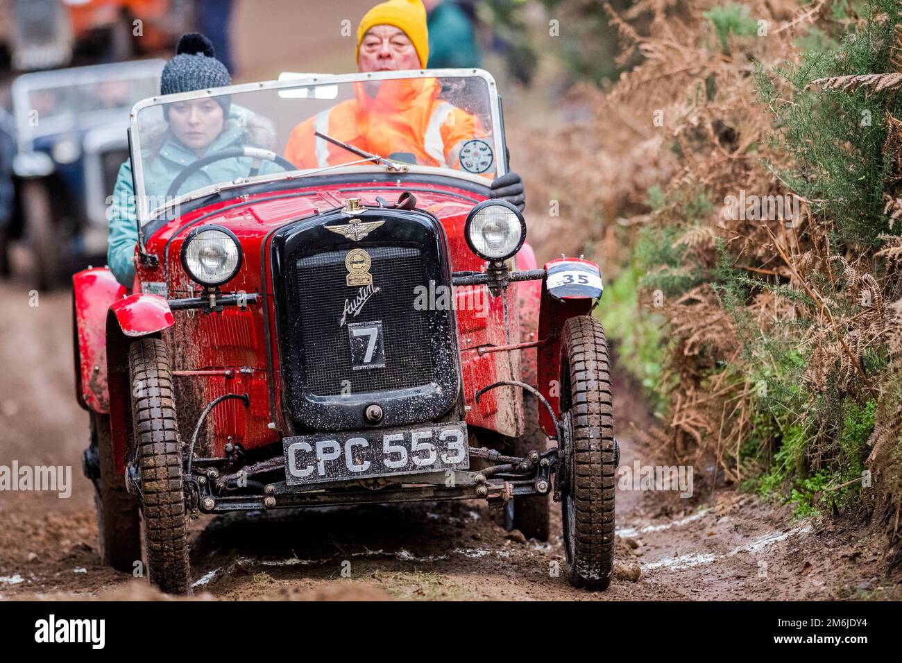 The Pre War Austin 7 car club members taking part in the Dave Wilcox ...