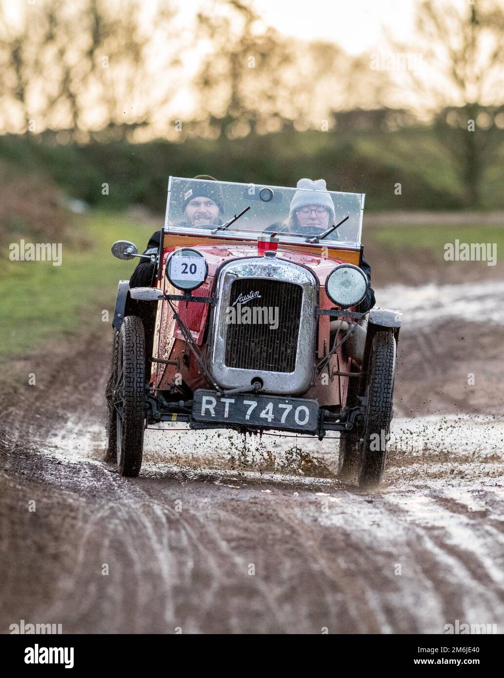 The Pre War Austin 7 car club members taking part in the Dave Wilcox ...