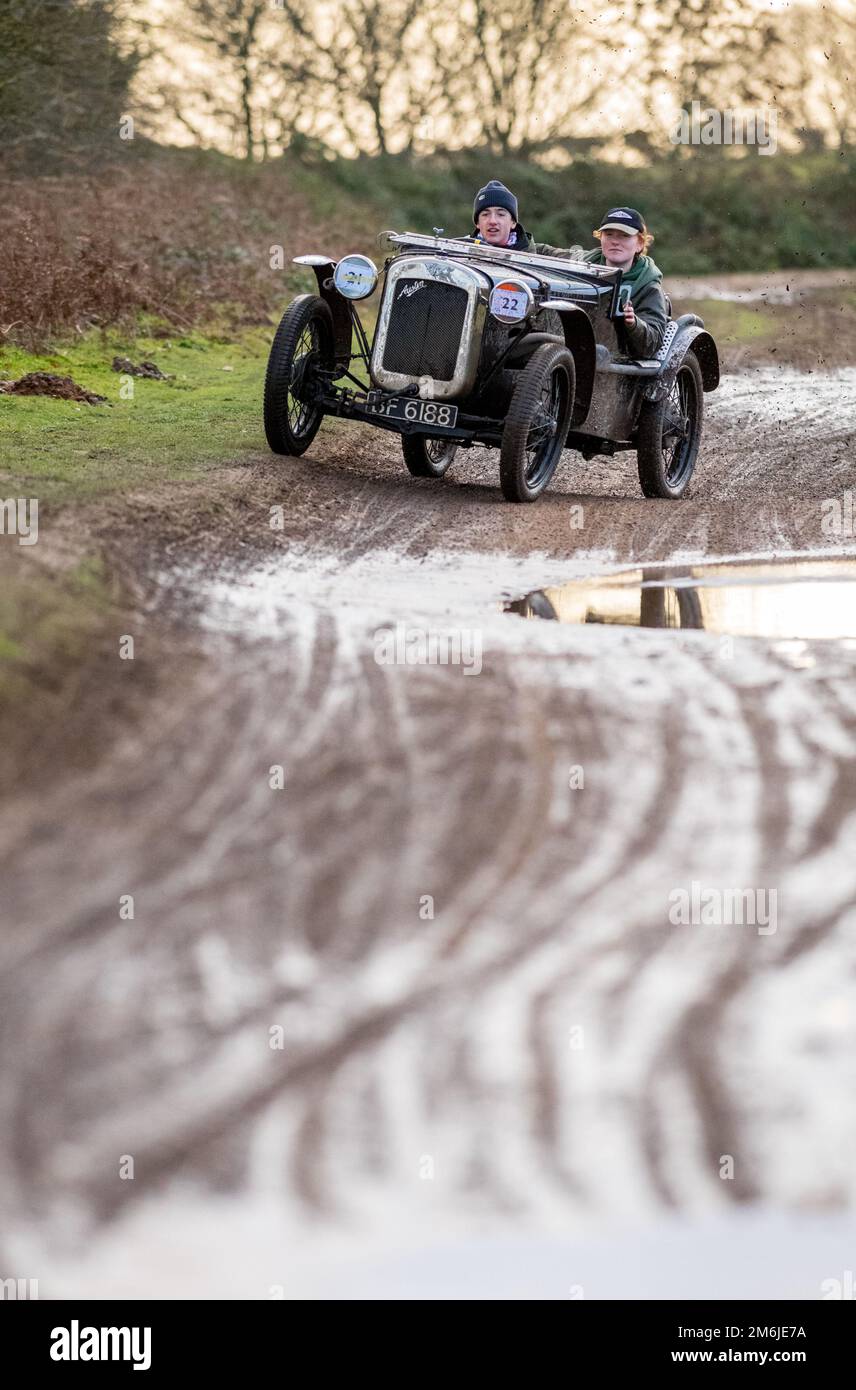 The Pre War Austin 7 car club members taking part in the Dave Wilcox ...