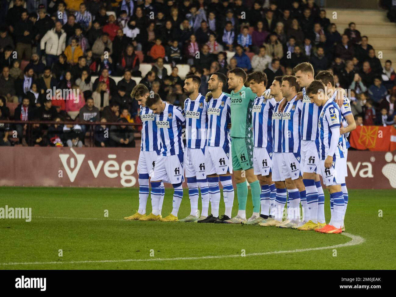 Spanish King Cup soccer match Logroñes vs Real Sociedad at Las Gaunas ...