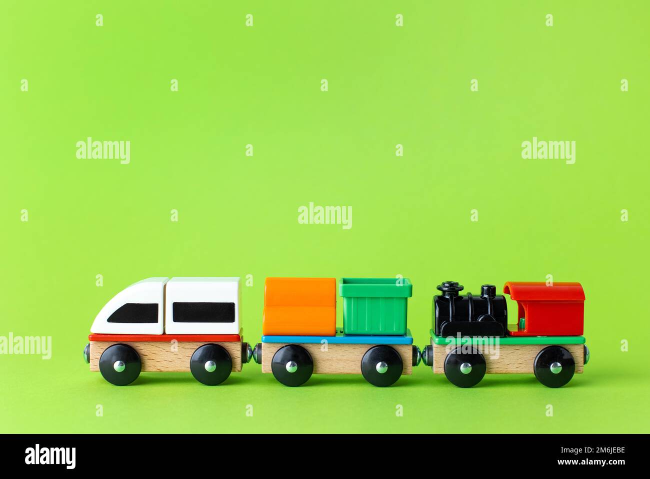 Train children toy, preschool kids game. Locomotive and carriages ...