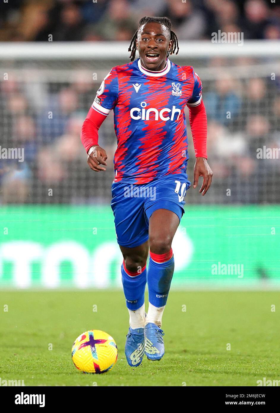 Crystal Palace's Eberechi Eze in action during the Premier League match ...