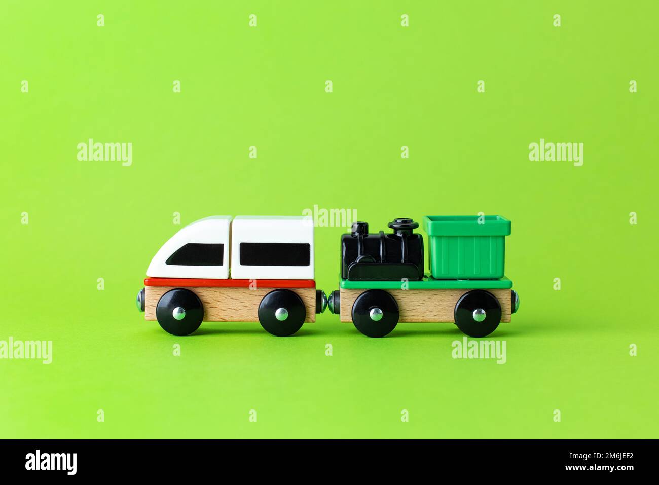 Train children toy, preschool kids game. Locomotive and carriages ...