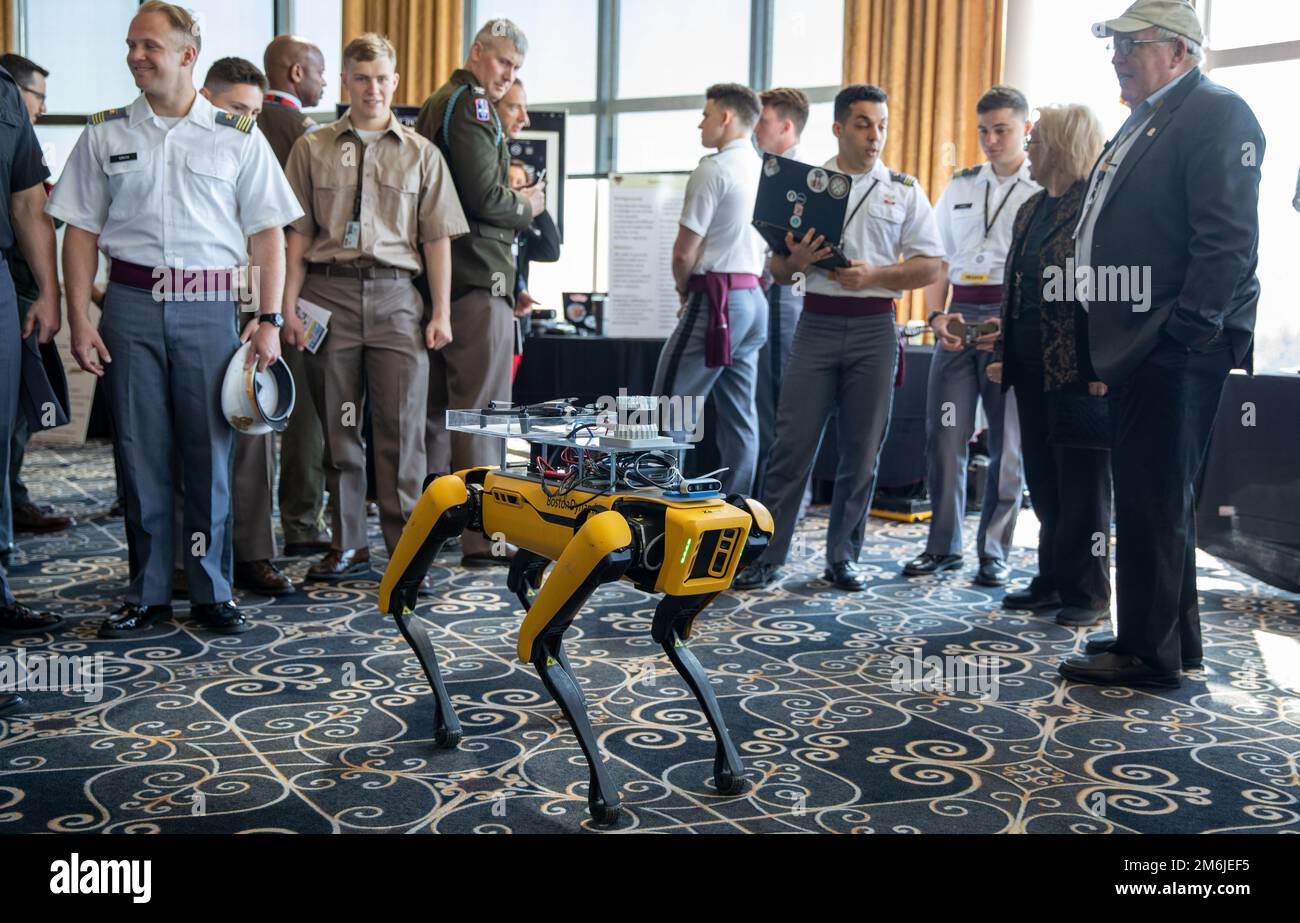 U.S. Army Cadets show off their presentation during Projects Day 2022 ...