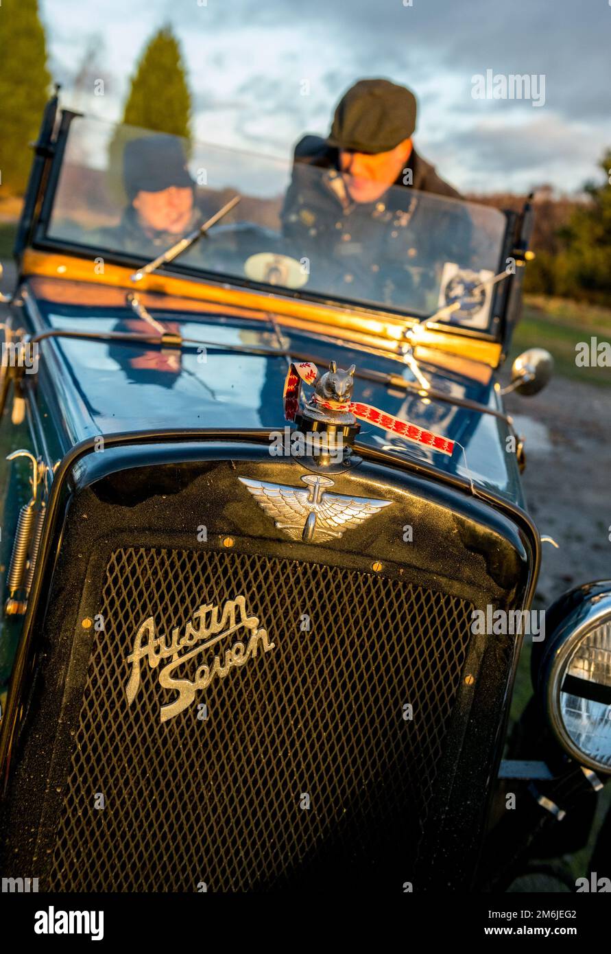 The Pre War Austin 7 car club members taking part in the Dave Wilcox ...