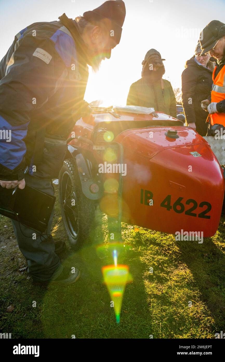 The Pre War Austin 7 car club members car being scrutinised and ...