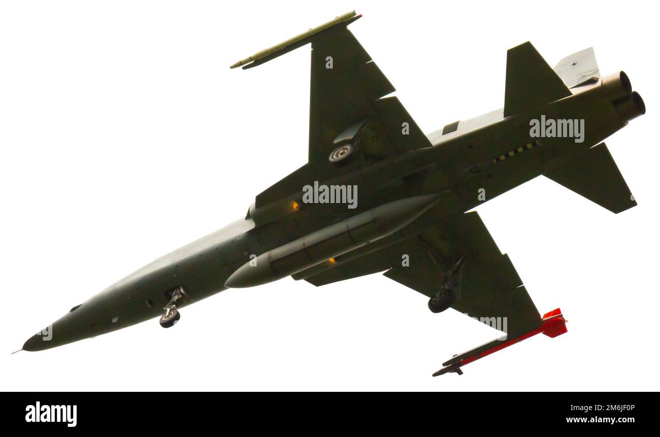 Light multipurpose fighter with outboard missiles Stock Photo - Alamy