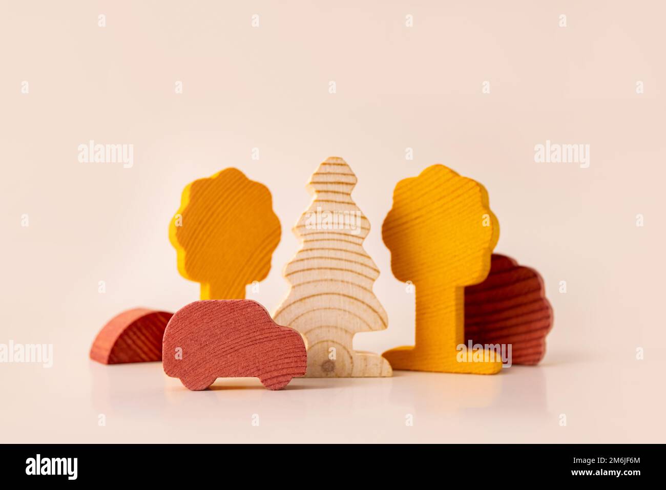 Children's toys of tree shapes for creativity and skills development ...