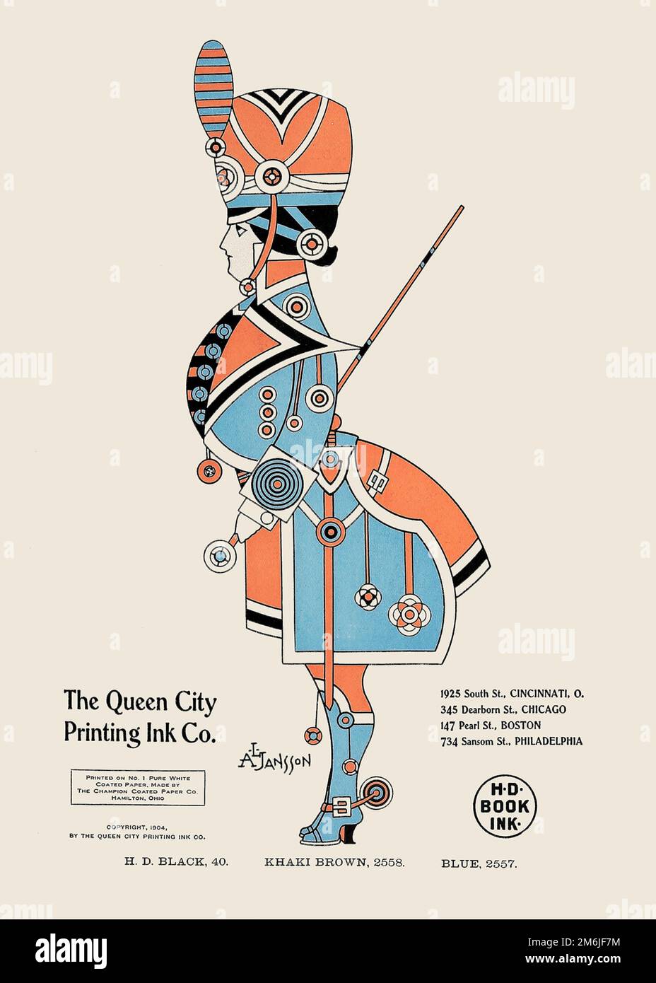 American art deco - Printing Ink Posters Stock Photo - Alamy