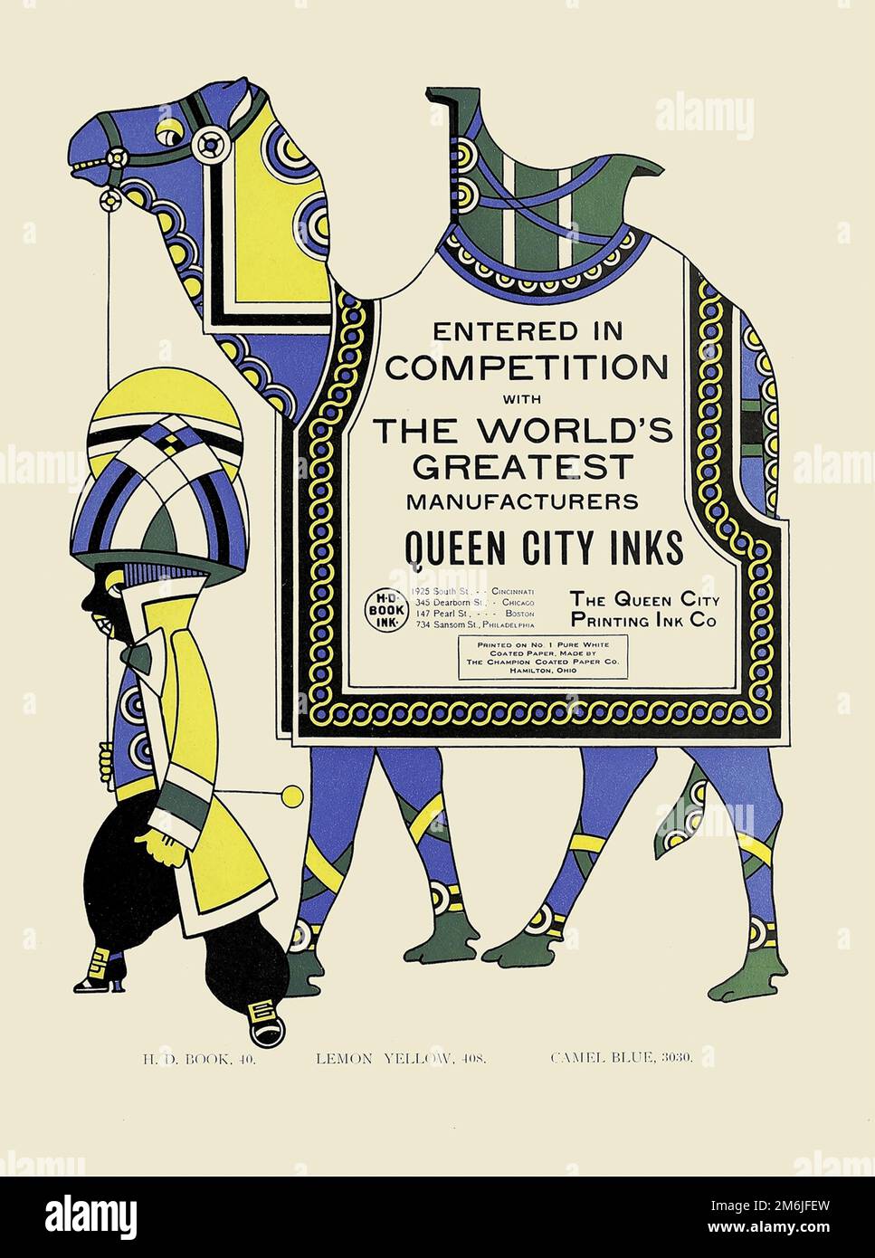 American art deco - Printing Ink Posters Stock Photo - Alamy