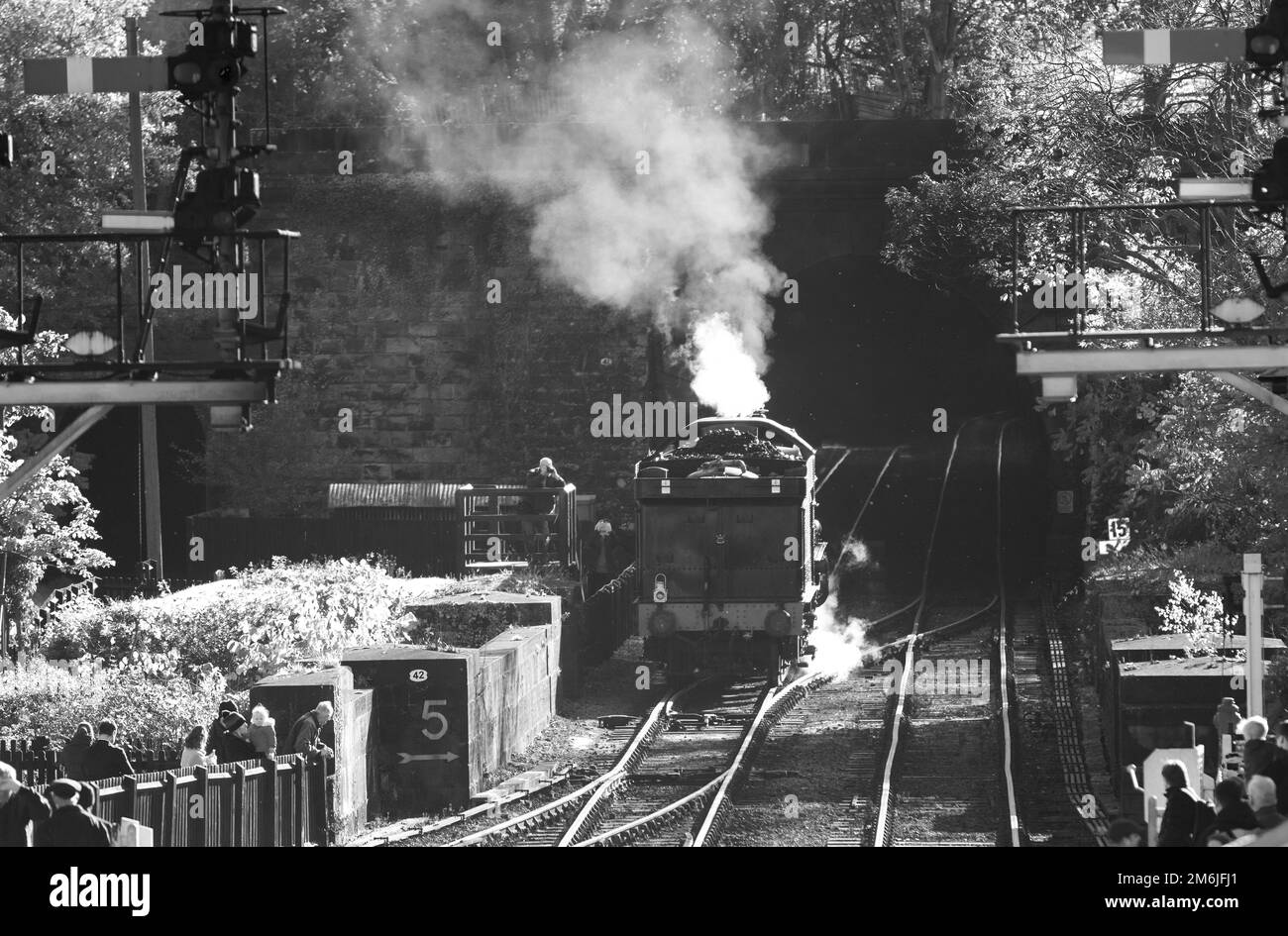 Old steam train at Grosmont North Yorkshire England Stock Photo - Alamy