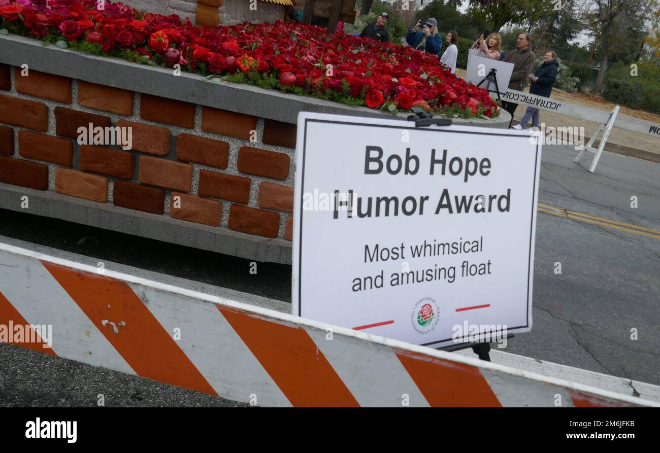 Pasadena, California, USA 3rd January 2023 Bob Hope Humor Award Rose ...