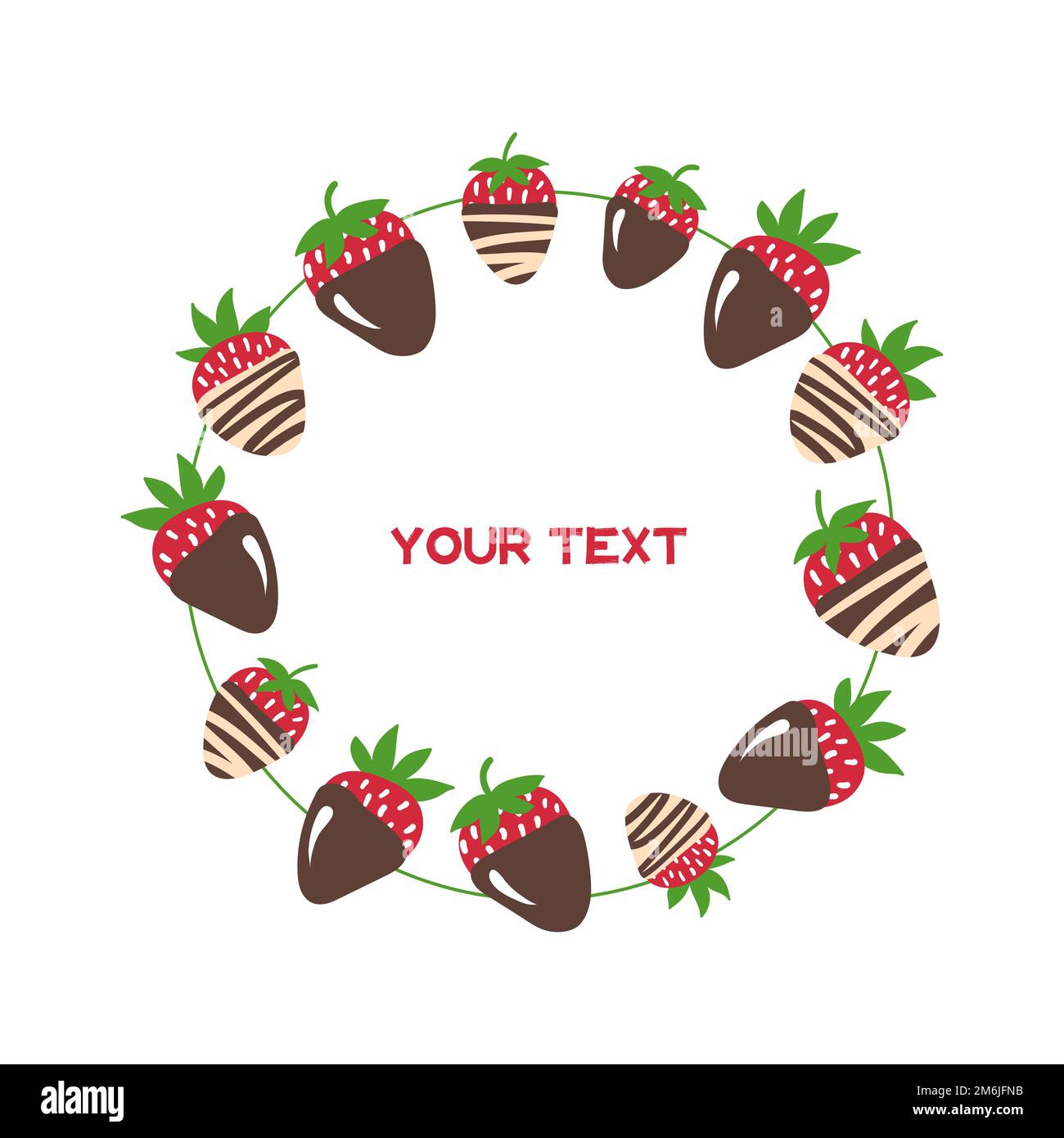 Vector strawberries frame Stock Vector Image & Art - Alamy