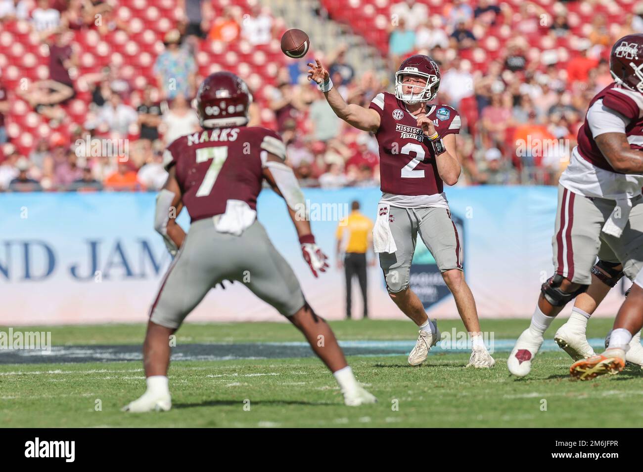 Tampa FL USA; Mississippi State Bulldogs quarterback Will Rogers (2 ...
